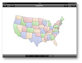 Note that you can rotate the iPad to show the map in portrait or landscape.